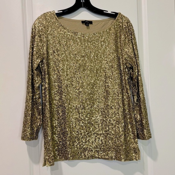J Crew Sequin Top